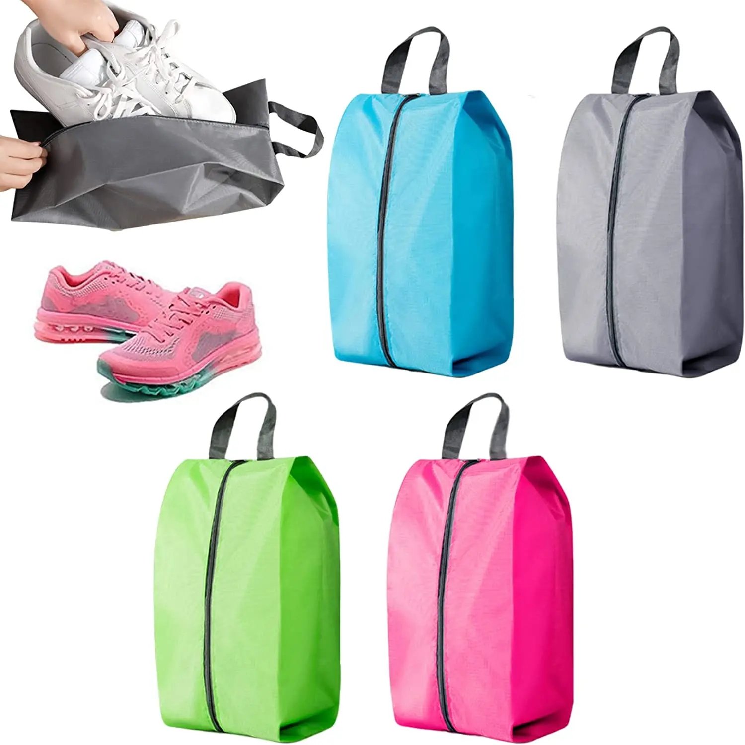 3Size-Dustproof-Shoe-Bag-Travel-Portable-Nylon-Shoe-Bag-with-Sturdy-Zipper-Pouch-Case-Waterproof ...