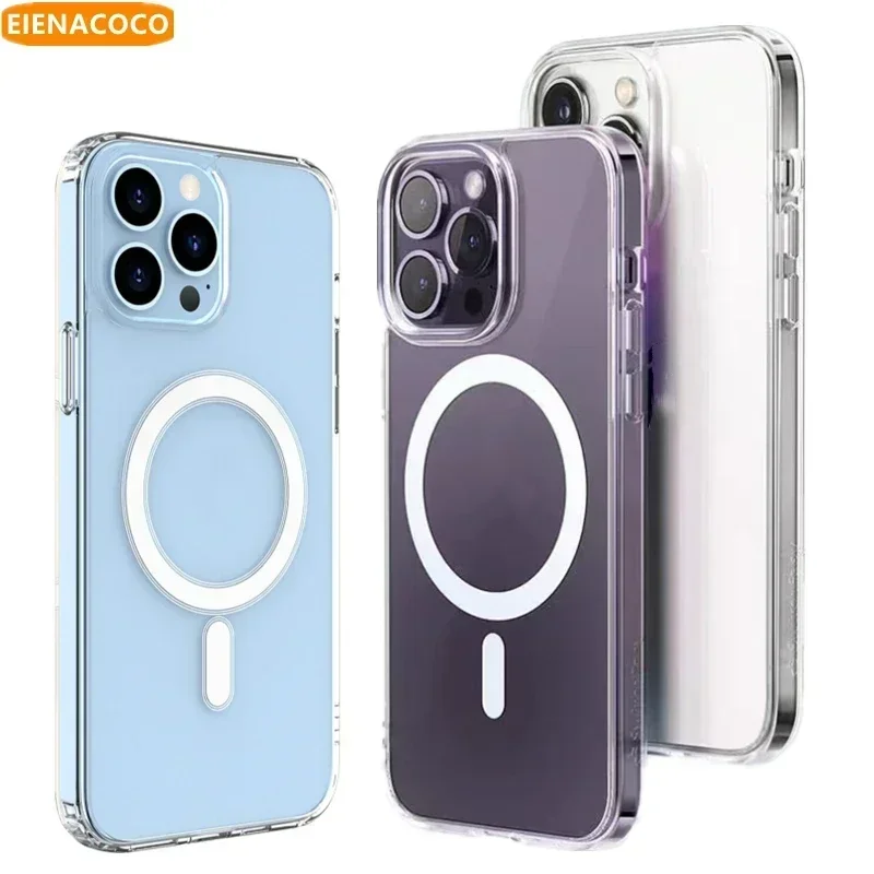 Funda Original transparente para Magsafe para iPhone 15 14 13 12 11 Pro ...