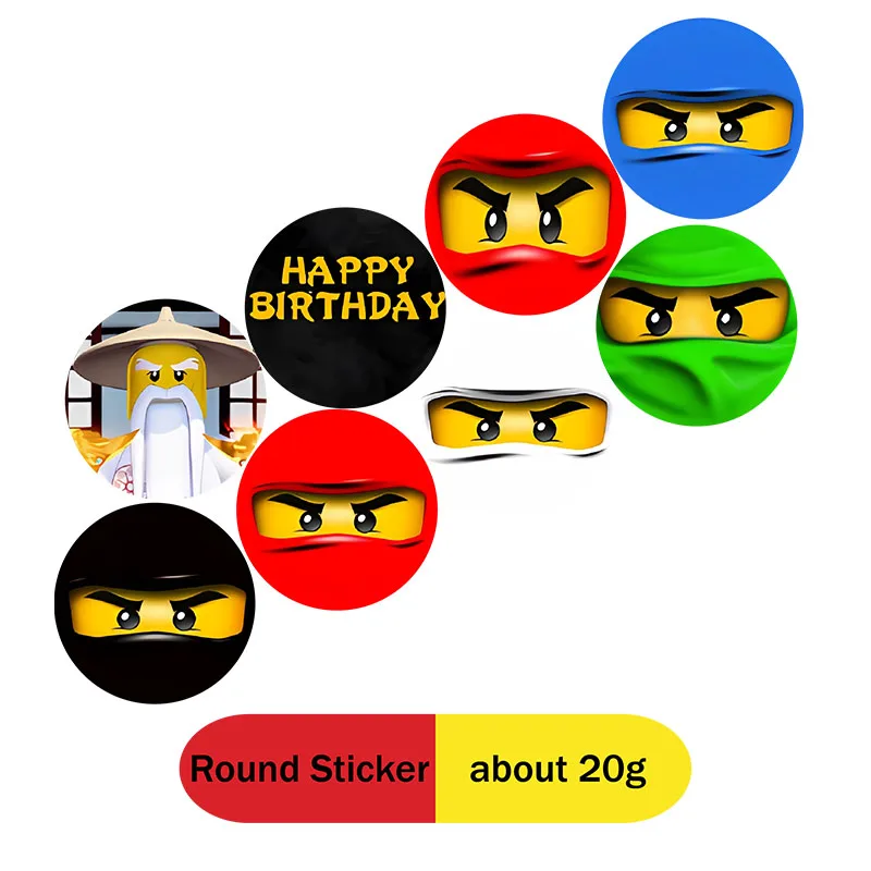 Ninja Round Sealing Labels Stickers Wedding Party Birthday Present ...