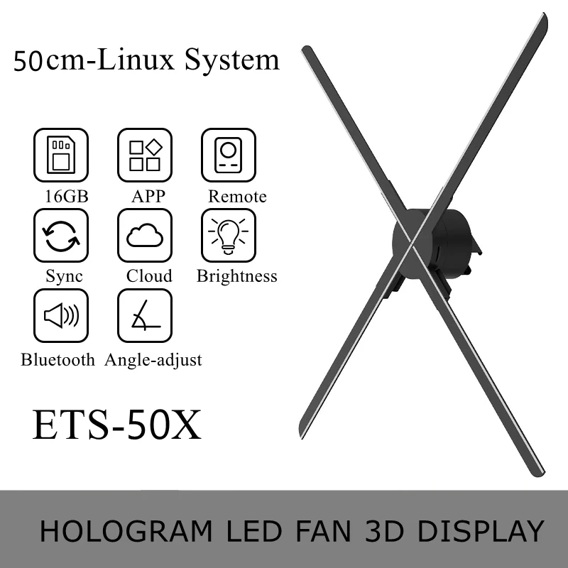 50/56/65/80cm Linux System Led Display 3d Hologram Fan Led Display ...