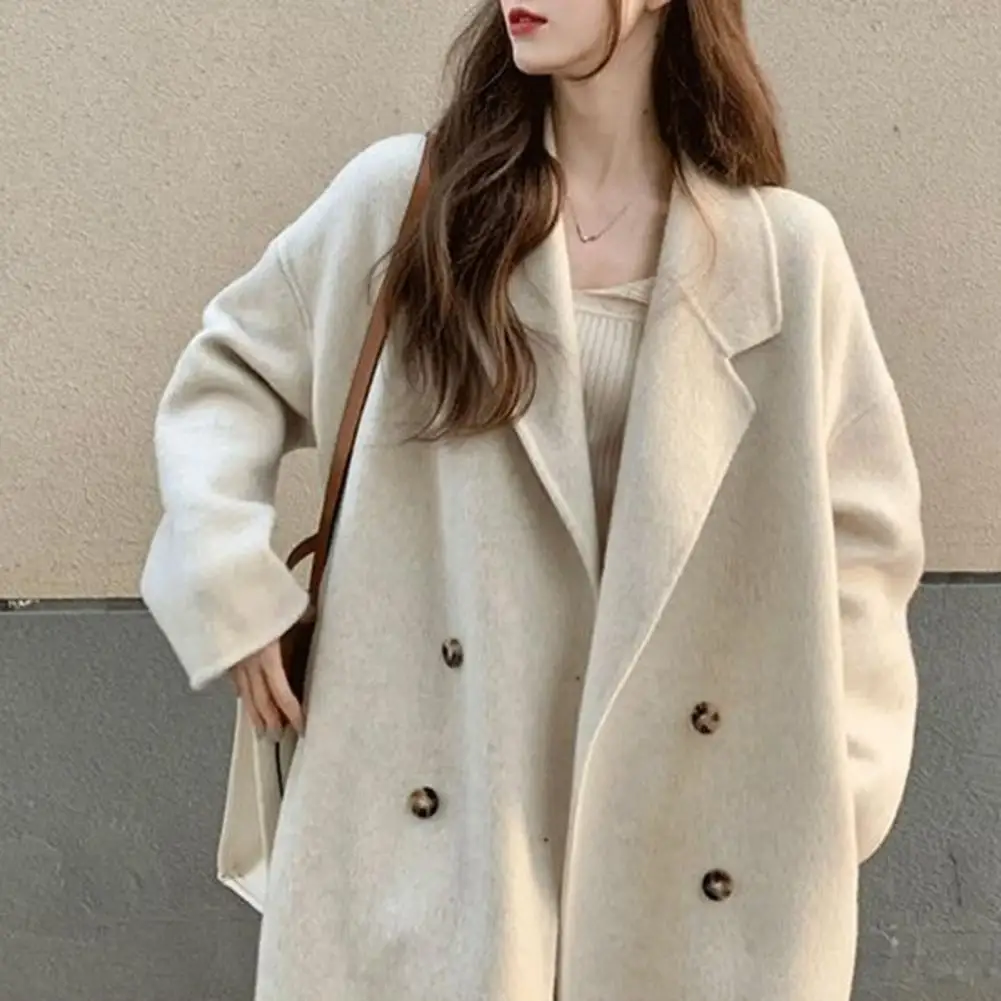 Soft-Women-Trench-Coat-Double-breasted-Women-Jacket-Thickened-Windproof ...