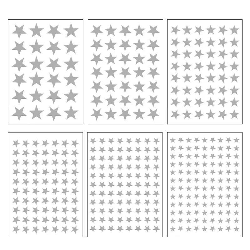 Pegatinas-plateadas-de-estrella-de-cinco-puntas-pegatinas-de-recompensa ...