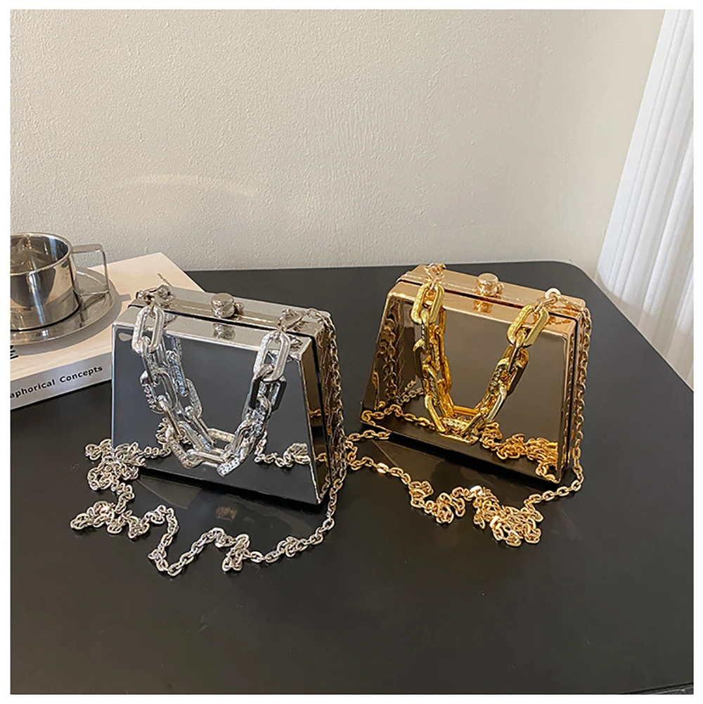 Retro-Box-Bag-Women-s-New-Style-Gold-Silver-Small-Square-Bag-Metal ...