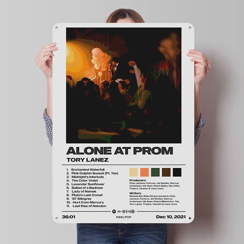 Tory Lanez - Alone At Prom Album Cover Printed Poster Customizable Wall ...