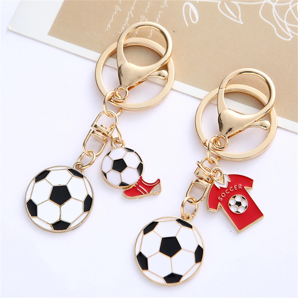 Metal-Football-Keychain-With-Jersey-Sneaker-Pendents-Soccer-Key-Ring ...