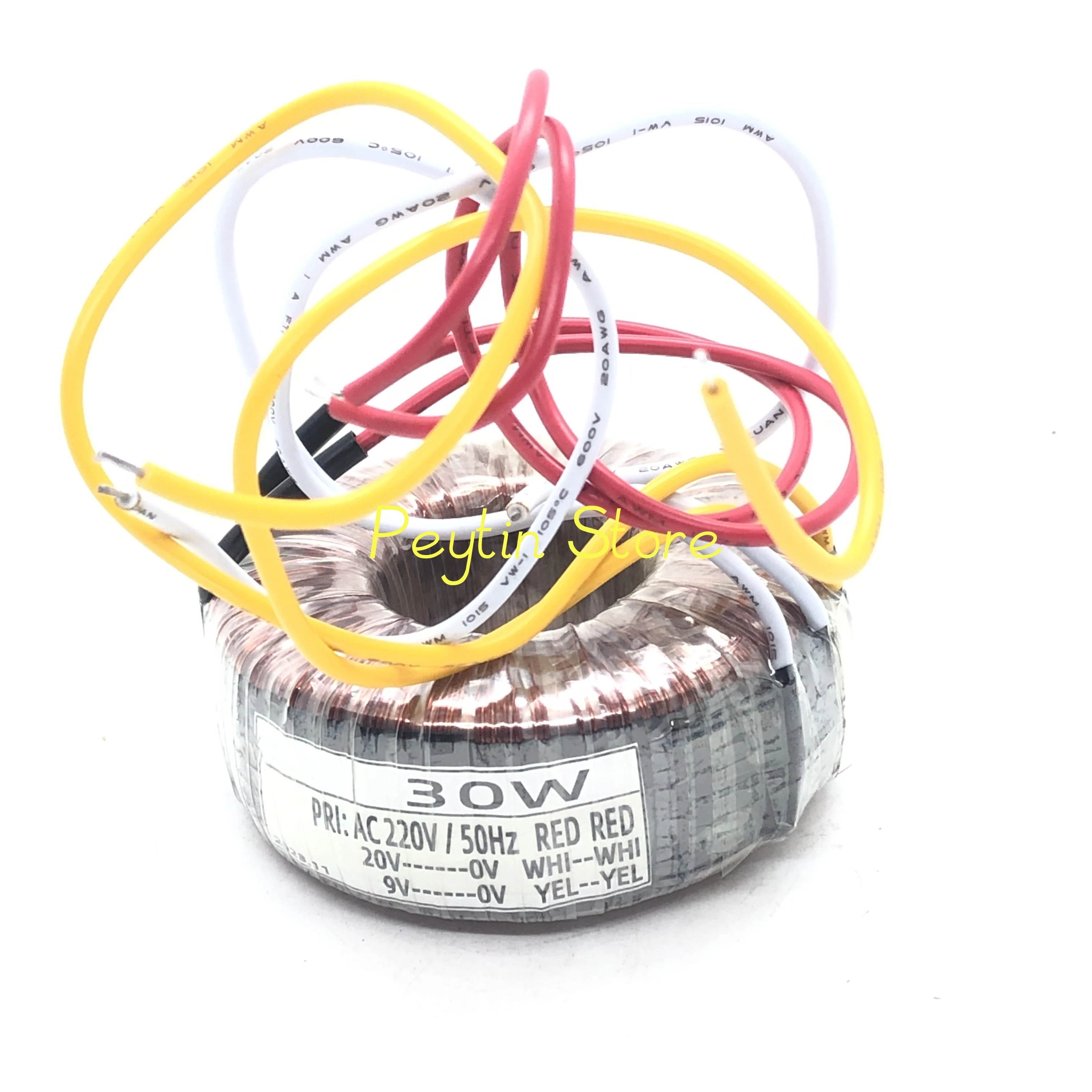 1Pc-30W-30VA-Input-220V-Output-20V-9V-Toroidal-Transformer-Audio ...