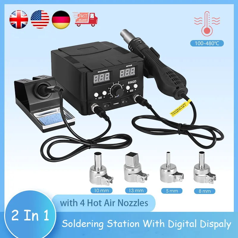 Digital-Soldering-Iron-Rework-Station-Kit-SMD-LED-Digital-Display-for ...