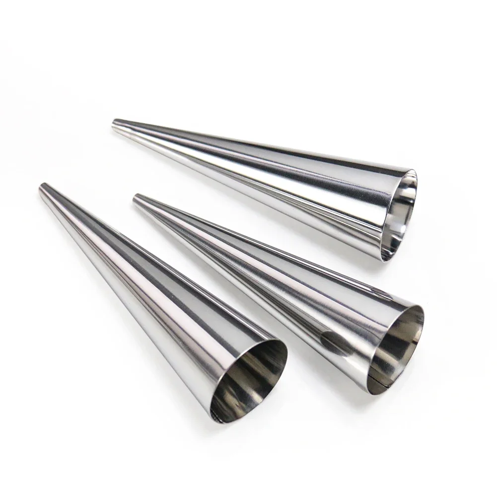10PCS-Conical-Tube-Cone-Roll-Moulds-Spiral-Croissants-Mold-Cream-Horn ...