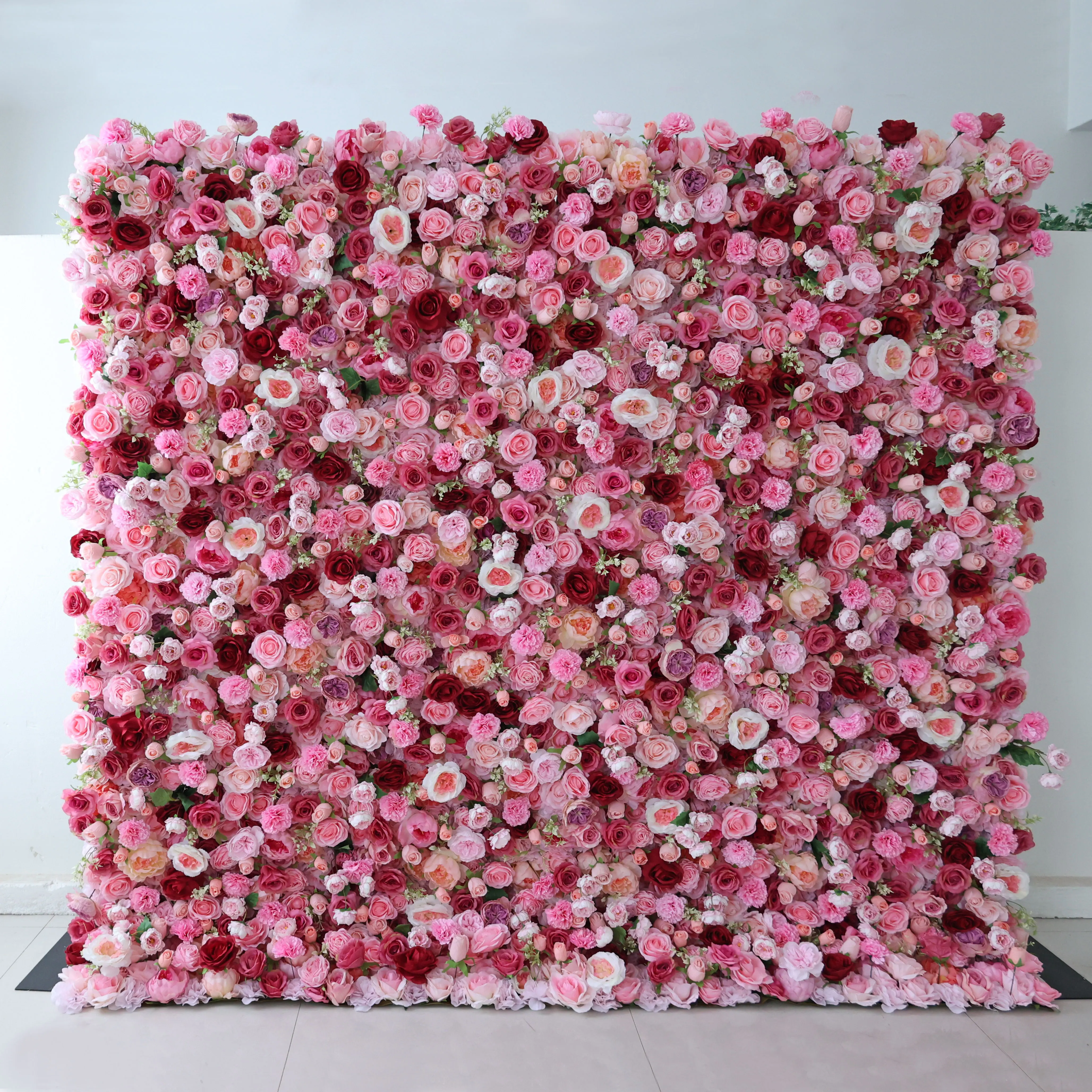 YuLiFlower-panel-de-pared-con-rosas-artificiales-decoraci-n-de-flores ...