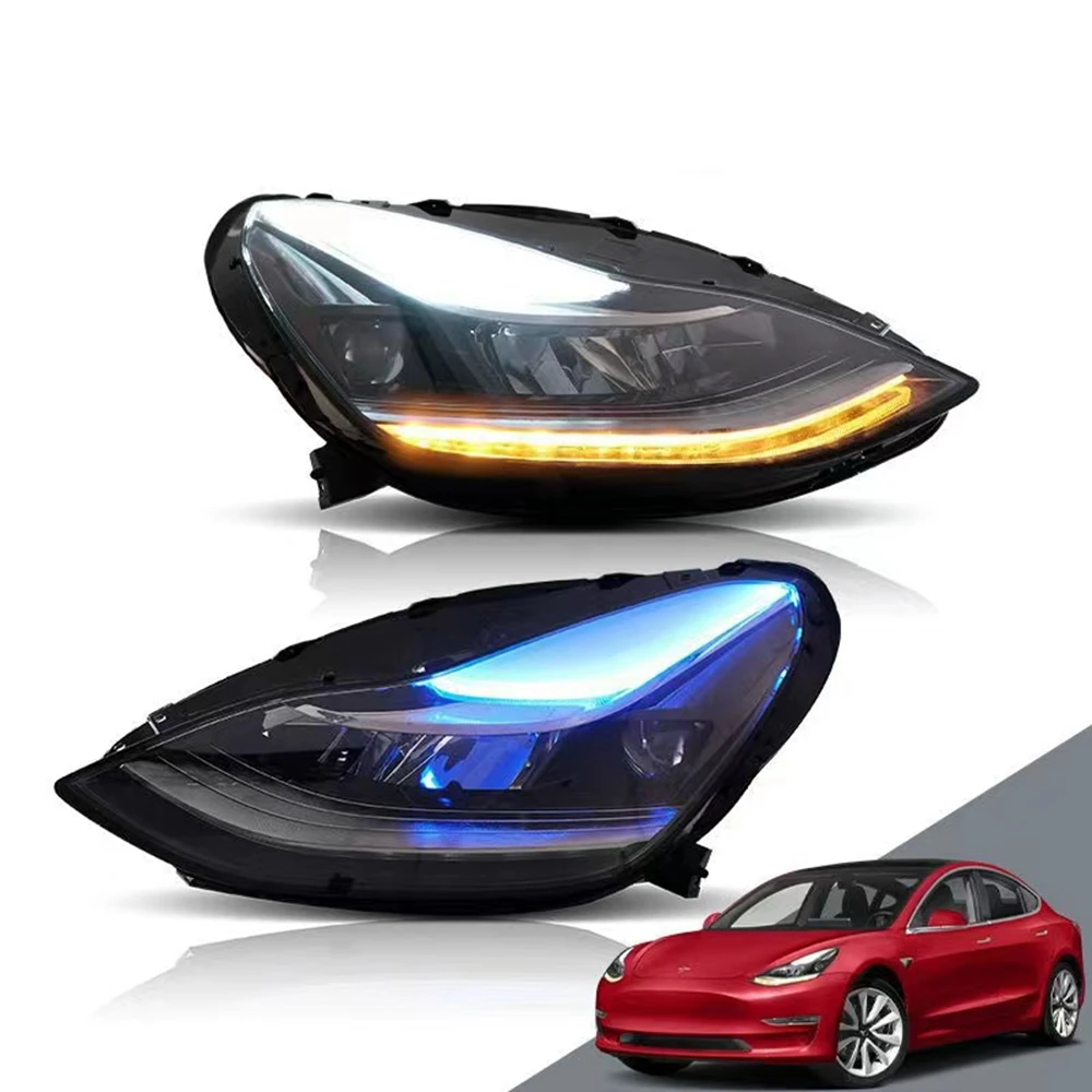 Car-Styling-Head-Lamp-for-Tesla-Model-3-LED-Headlight-2017-2022 ...