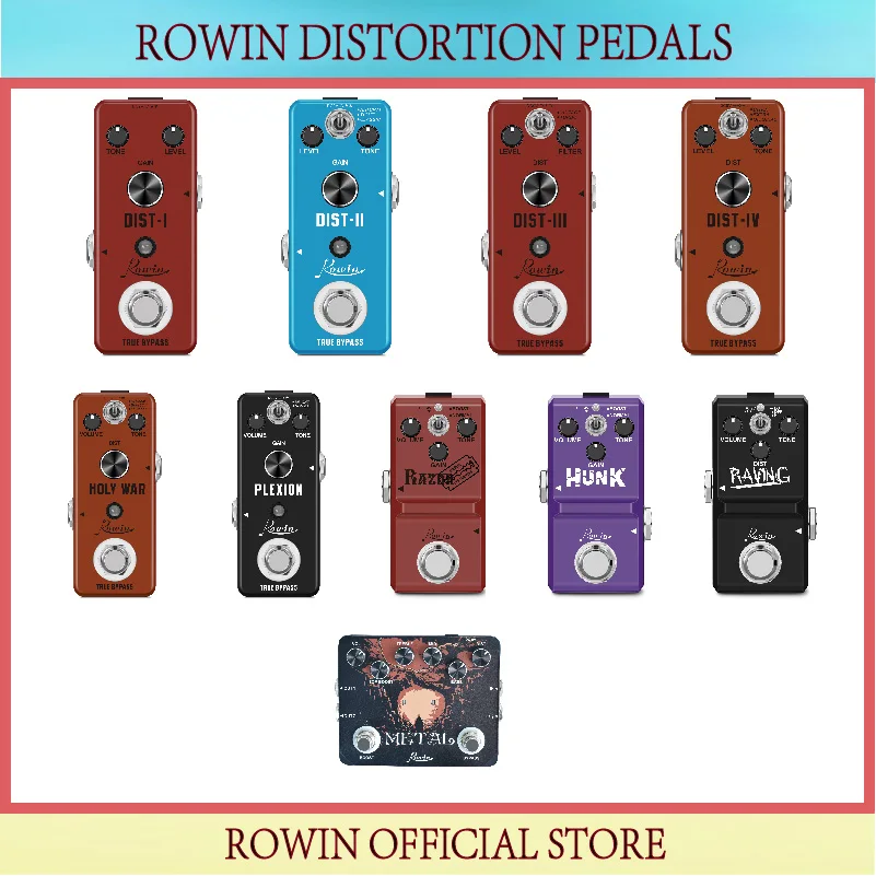 Rowin-guitarra-distor-o-Pedal-Metal-Guerra-Santa-Plexion-Dist-pedais ...