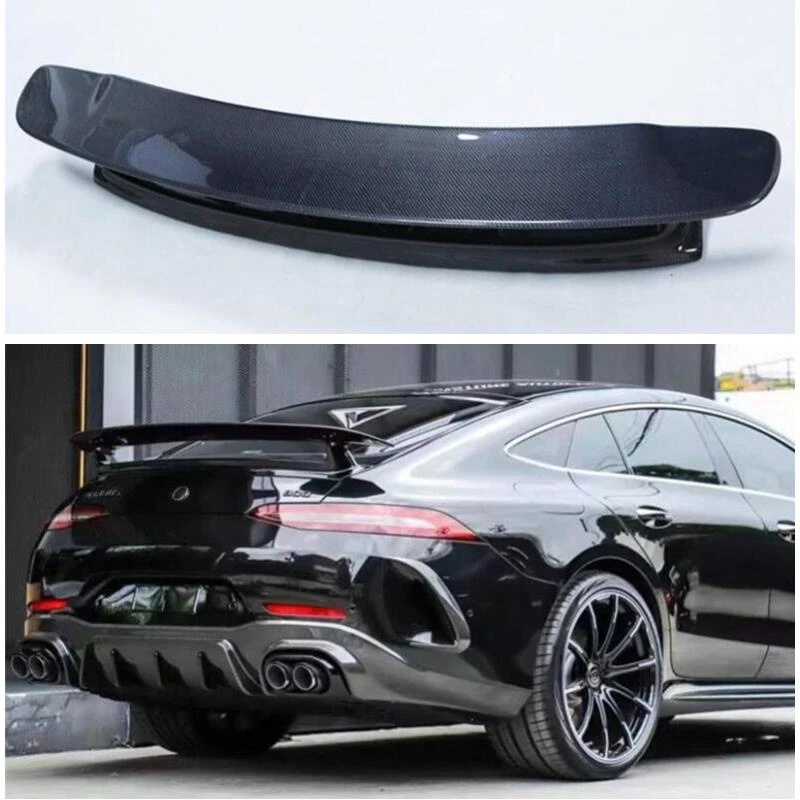 For Mercedes Benz AMG GT43 GT50 GT53 2019-2023 Real Carbon Fiber Spoiler REAR WING TRUNK LIP ...
