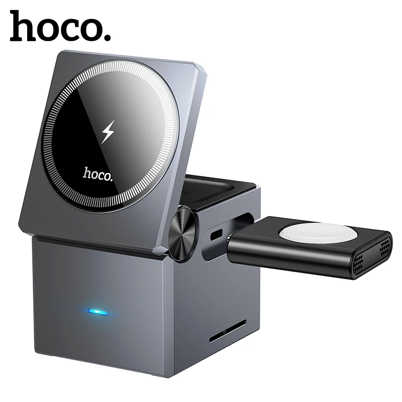 HOCO-CQ8-Foldable-3-in-1-Qi-15W-Wireless-Magnetic-Charger-Stand-For ...