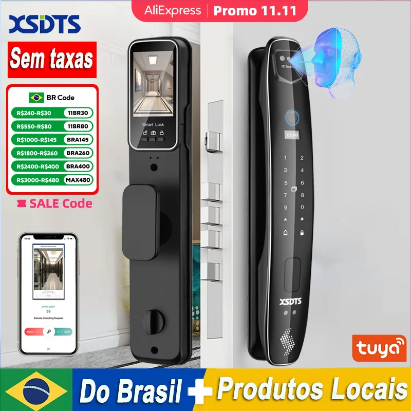 3D-Face-Smart-Door-Lock-Monitor-De-C-mera-De-Seguran-a-Tuya-Senha-De ...