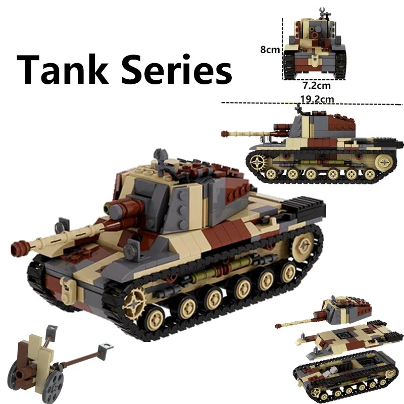 MOC Military WW2 Germany Tank Weapon Vehicle Building Block Army Figure ...