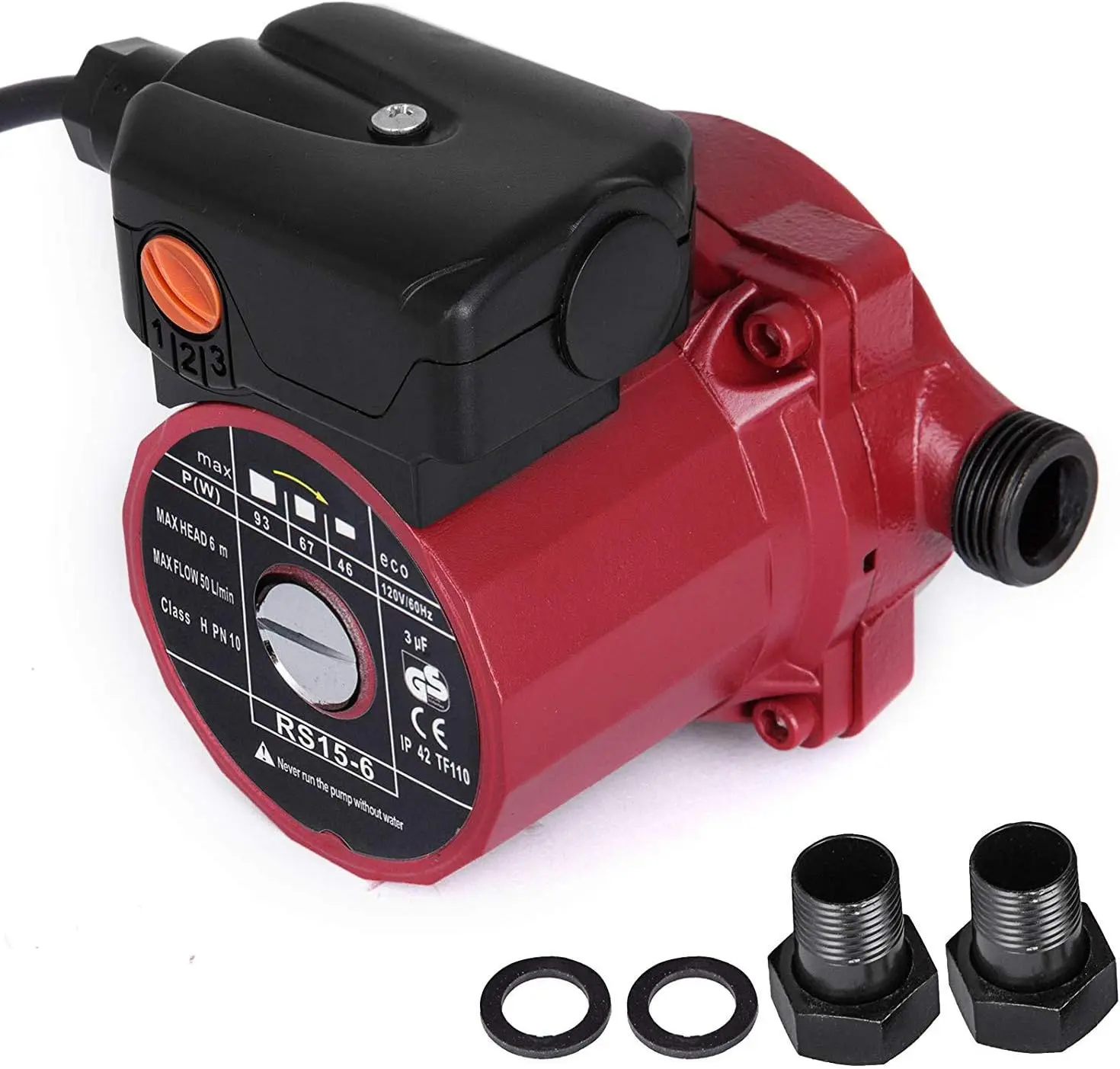 Hot Water Recirculating Pump,93W 110V Water Circulator Circulating Pump ...