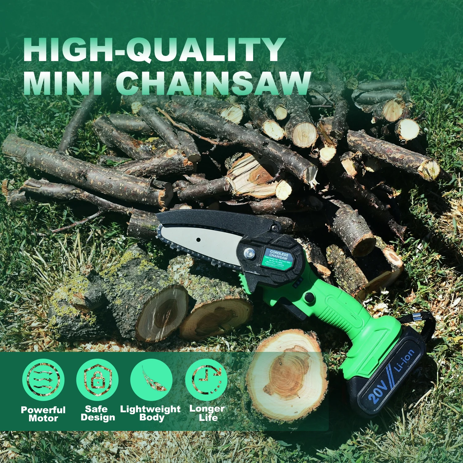 Elektromos Mini Metsző Láncfűrész Vezeték Nélküli Kerti Fa Bokor Vágó ...