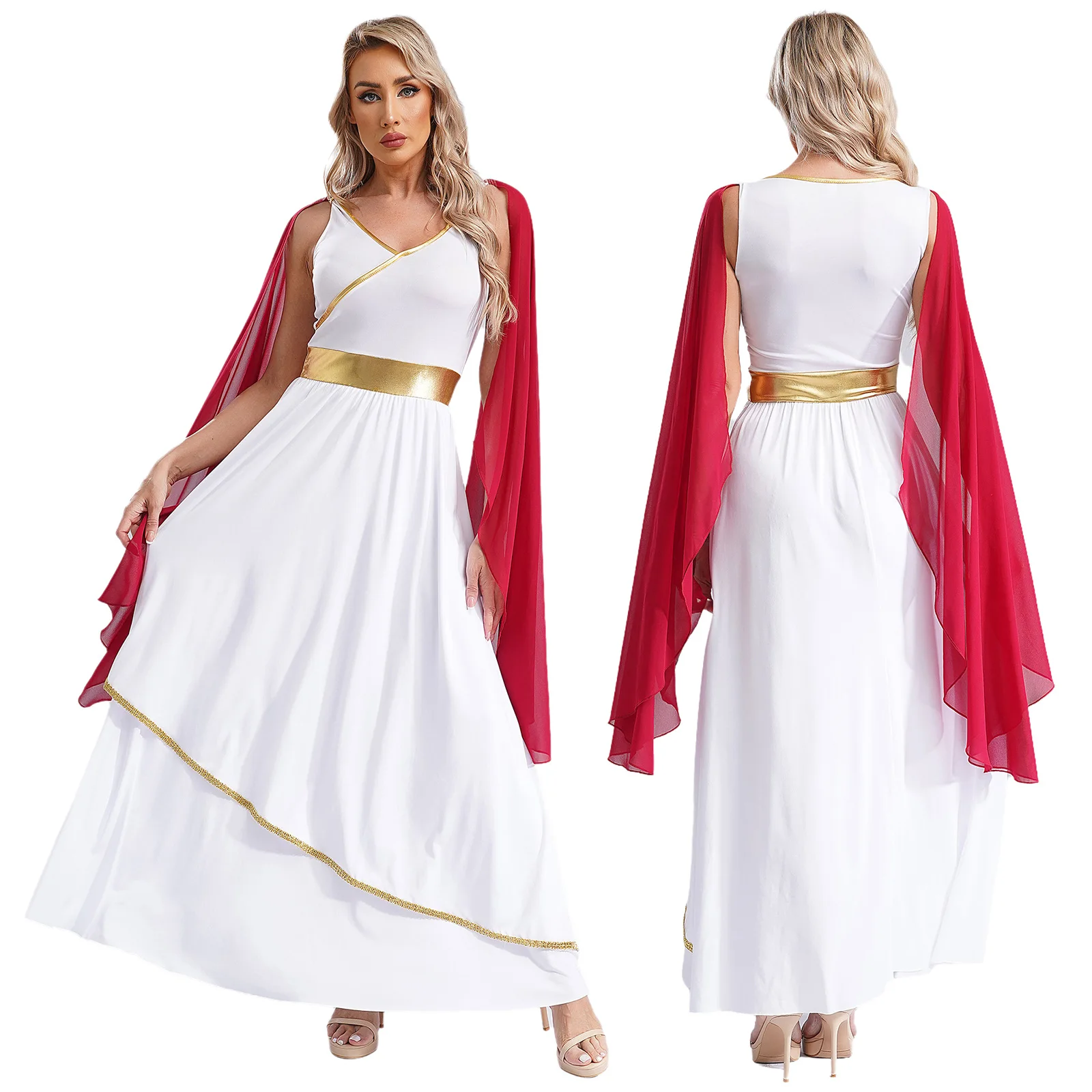 Disfraz de Cosplay de la diosa Atenea de la reina griega de Halloween ...