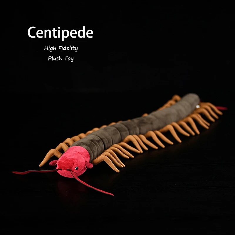 Cute Centipede Plush Toy High Fidelity Scolopendridae Plushie Lifelike ...