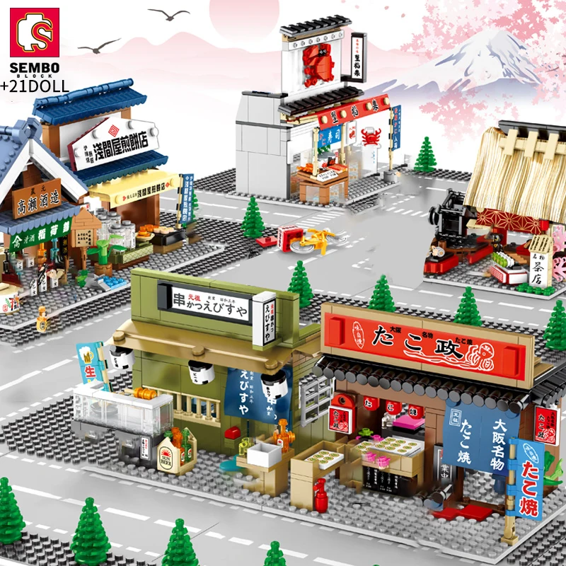 SEMBO-BLOCK-6-Style-City-Scence-Japanese-Style-DIY-House-Street-Model ...