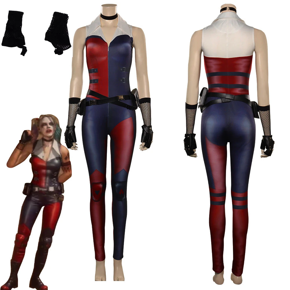 Mortal Kombat Coringa Harleen Cosplay Traje Para A Menina Macacão Colar ...