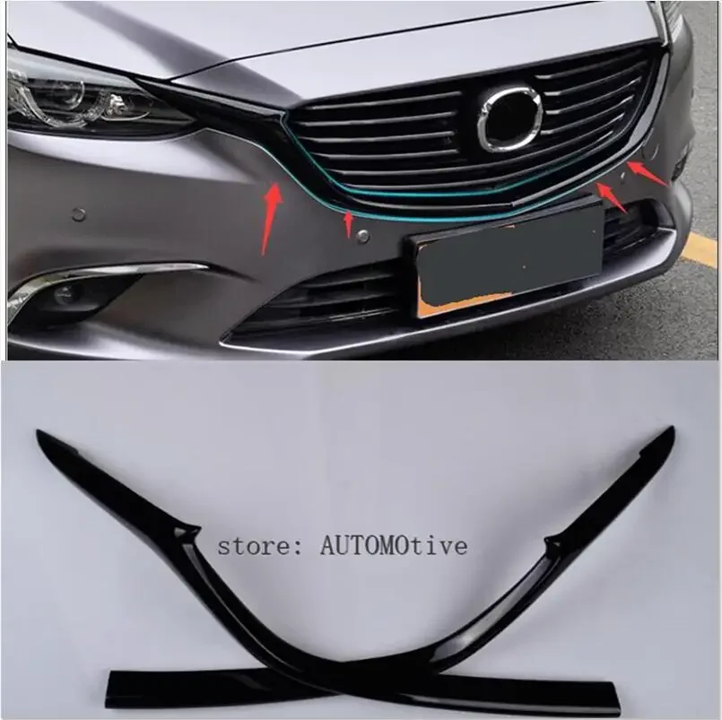 For-NEW-Mazda-6-Car-Grille-Trim-Strip-2016-2017-2018-ABS-Material-Black ...