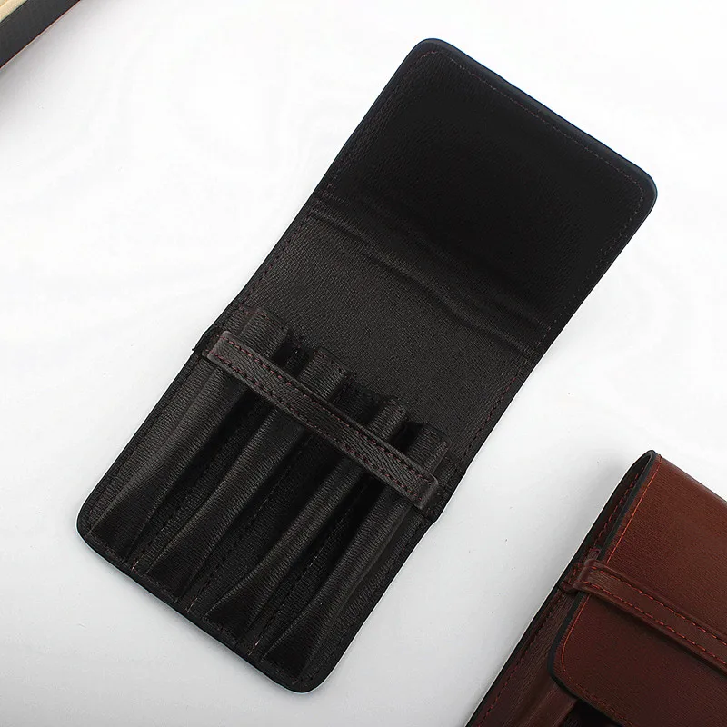 Trousse à stylo,Étui à Stylo Plume en Cuir PU,4 Fentes Synchronisées ...