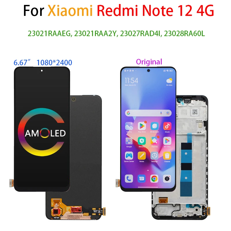 Original-Amoled-For-Xiaomi-Redmi-Note-12-4G-Lcd-Display-Screen ...
