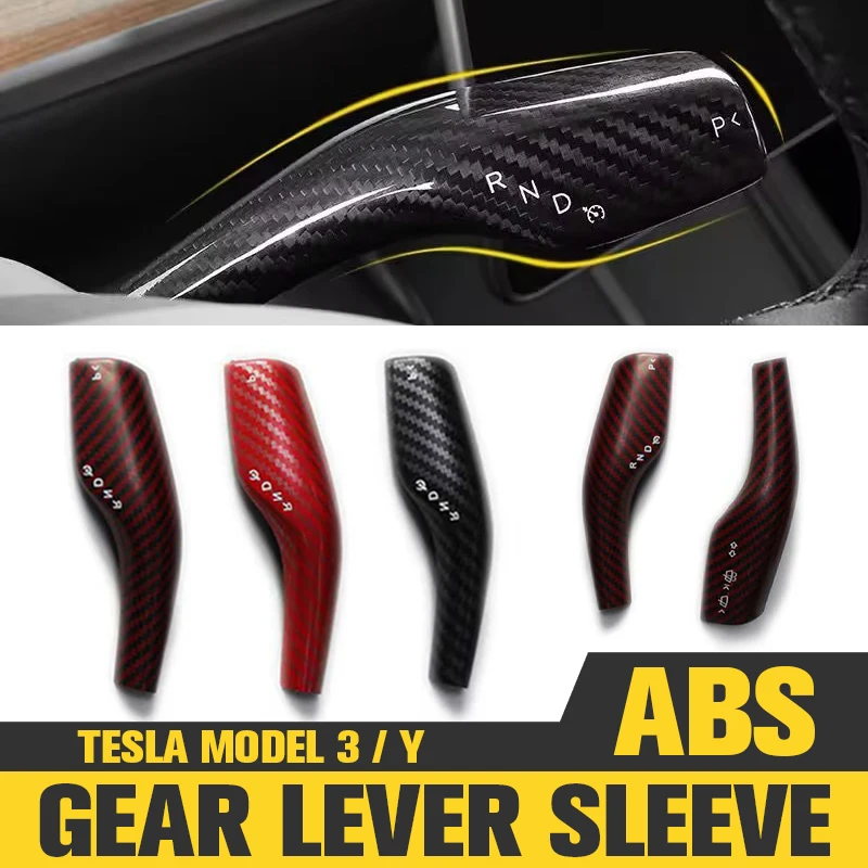 Retro-For-Tesla-Model3-Y-Carbon-Fiber-Pattern-Pocket-Handle-Decorative ...