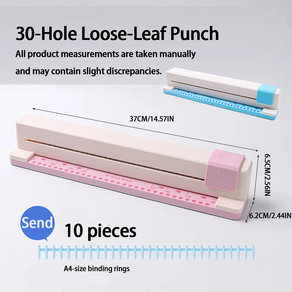 Punching Machine 30 Hole Document Collar Punching Machine Manual DIY A4 ...