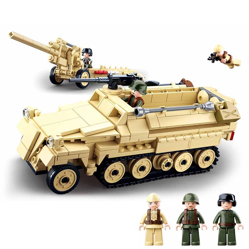 WW2 Germany SDKFZ251 Half-Track Armor Vehicle Model Building Blocks ...