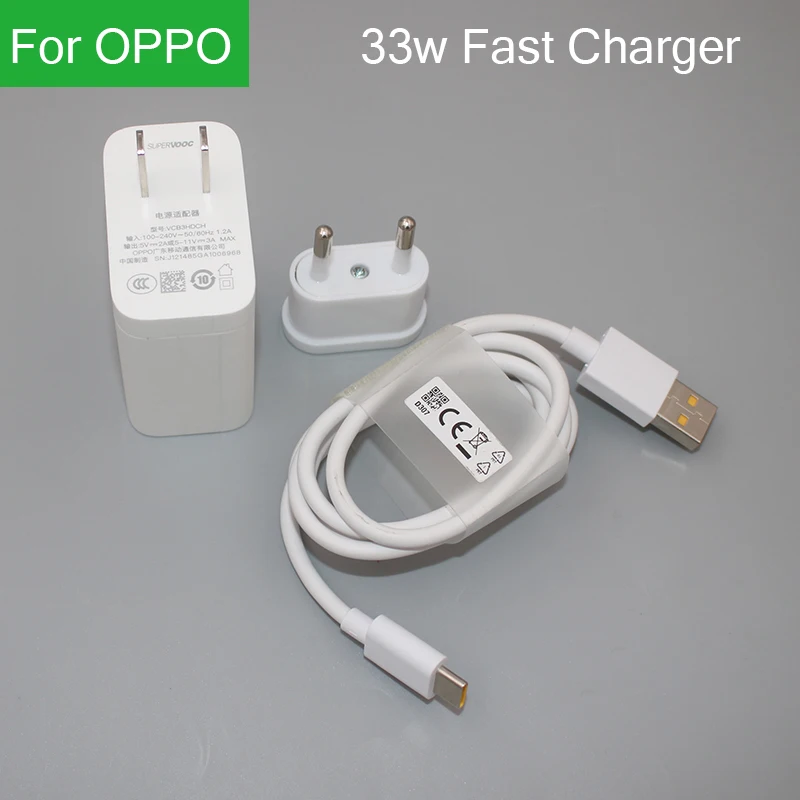 Original-OPPO-11V-3A-33W-Max-Supervooc-Fast-Power-Wall-Charging-Adapter ...