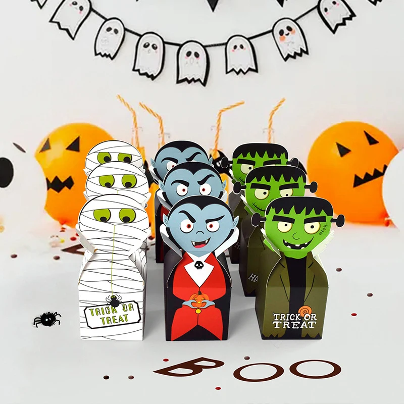 10PCS-Halloween-Favor-Candy-Box-Bag-Big-Head-Monster-Gift-Boxes-Pie ...