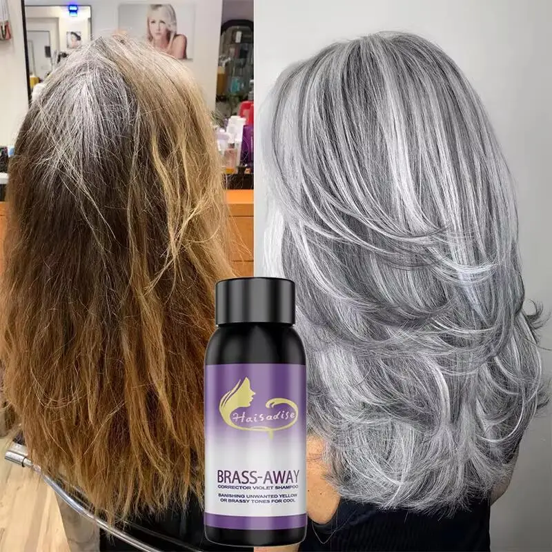 Color-Fixing-Hair-Dye-Shampoo-to-Cover-Gray-Hair-Fade-Yellow-After ...