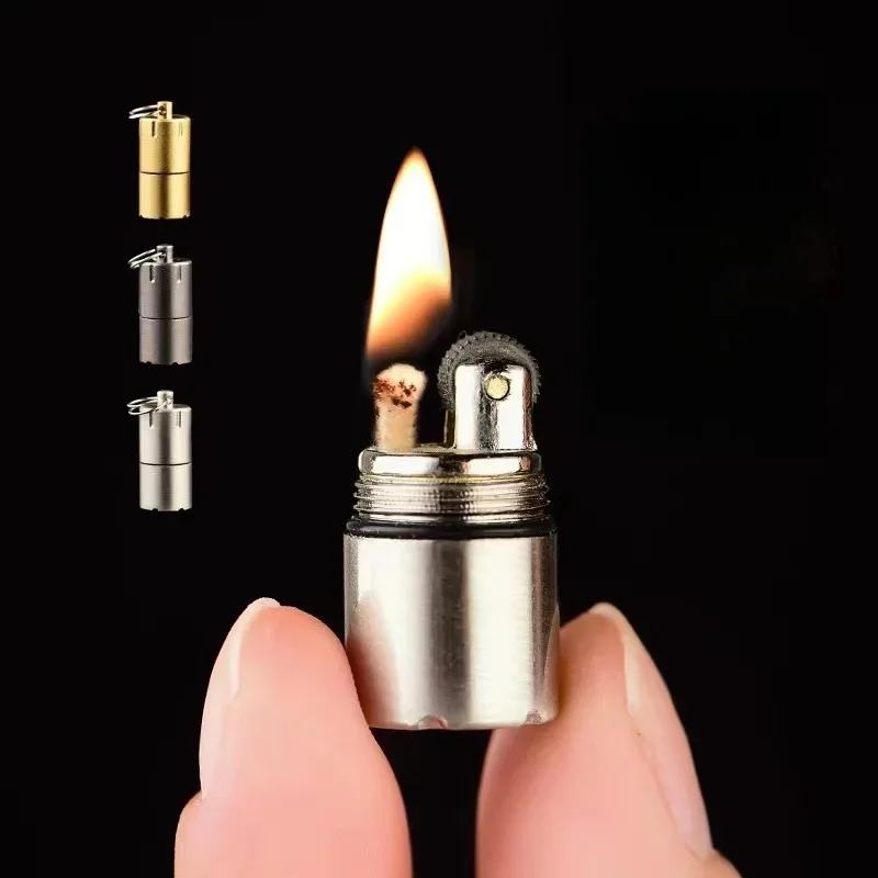 Outdoor-Mini-Metal-Pendant-Kerosene-Lighter-Classic-Grinding-Wheel ...