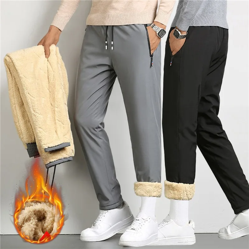 Winter-Cold-proof-Lambswool-Thermal-Trouser-Men-Plush-Thick-Fleece ...