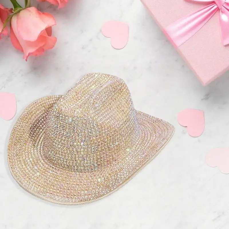 31BB Glinting Panama Hat Studded Embellished Party Hat for Women ...