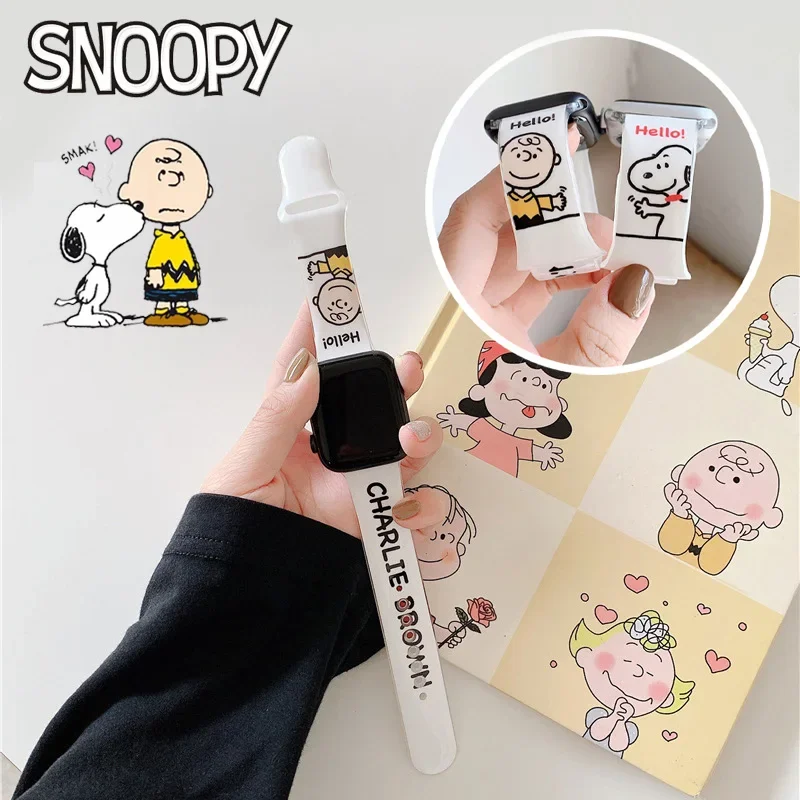 Snoopy-Cartoon-Silicone-Strap-for-Apple-iWatch-Band-44mm-45mm-41mm ...
