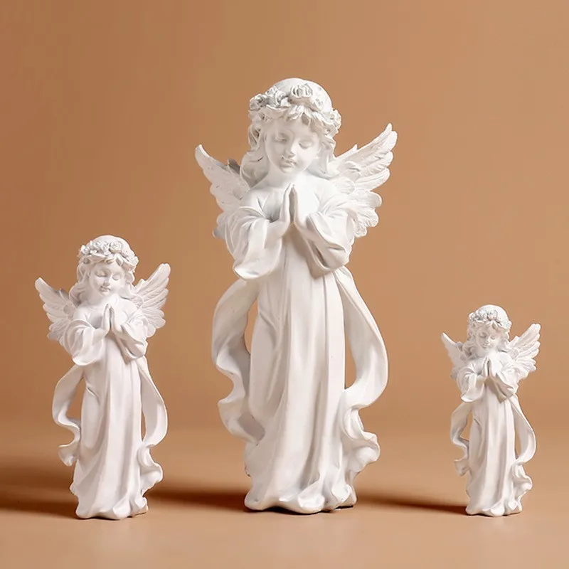 Prayer-Angel-Sculpture-Home-Living-Room-Study-Bedroom-Model-Ornament ...