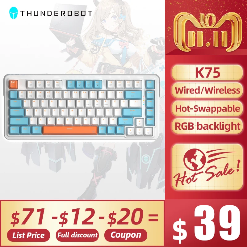 K75-Mechanical-Keyboard-THUNDEROBOT-75-Keys-RGB-Hot-Swappable-Red ...