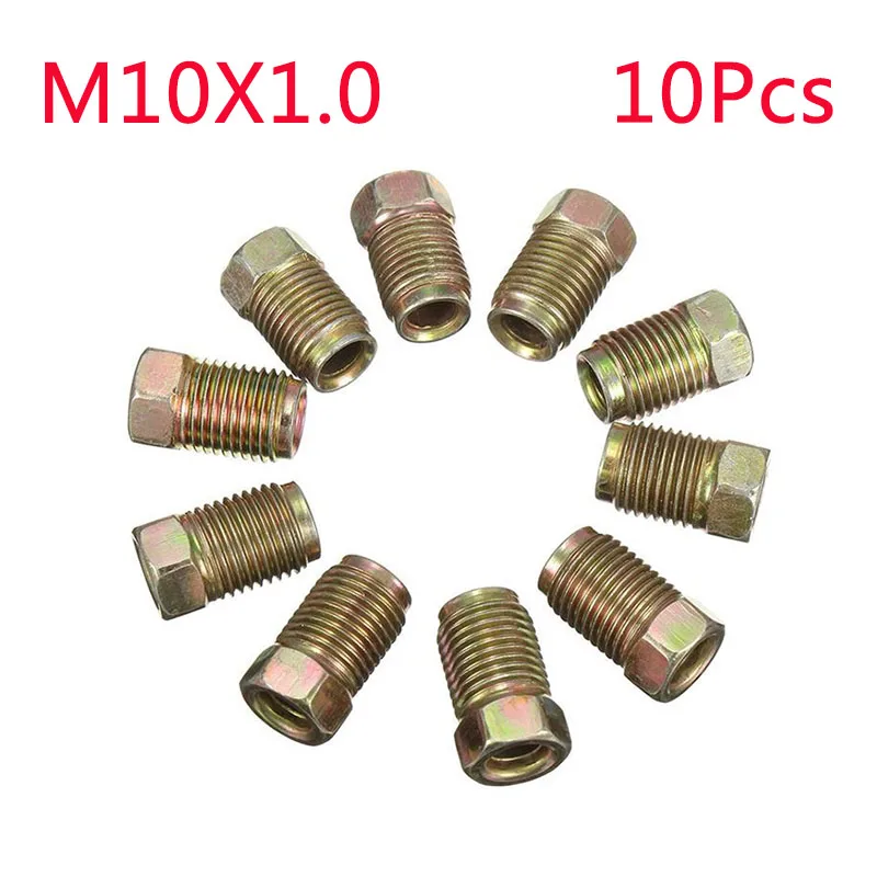 10Pcs M10 Brake Pipe M10x1.0 Threads Car Brake Line Fittings 17 X 10mm ...