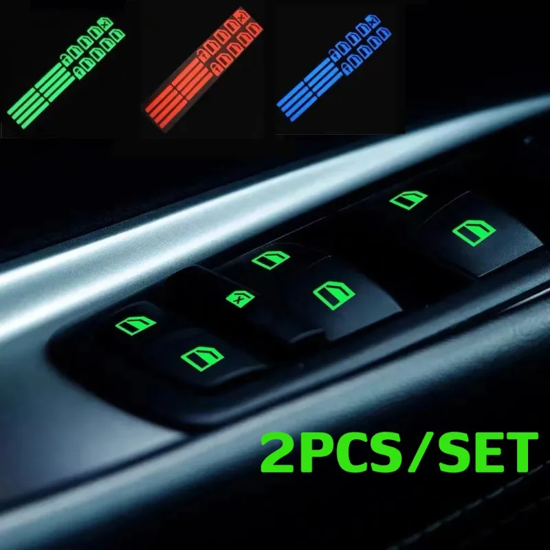 Car-Window-Button-Luminous-Switch-Stickers-Lifter-Night-Glowing ...