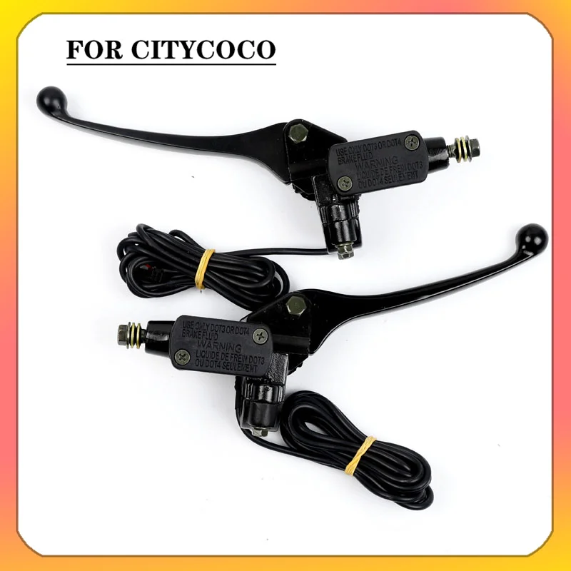 Scooter-Brake-Handle-Left-Right-With-Line-Disc-Brake-Pump-Upper-Lower ...