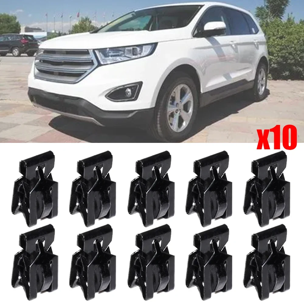 10x Car Boot Trim Panel Metal Clips Load Compartment Clamps For Ford ...