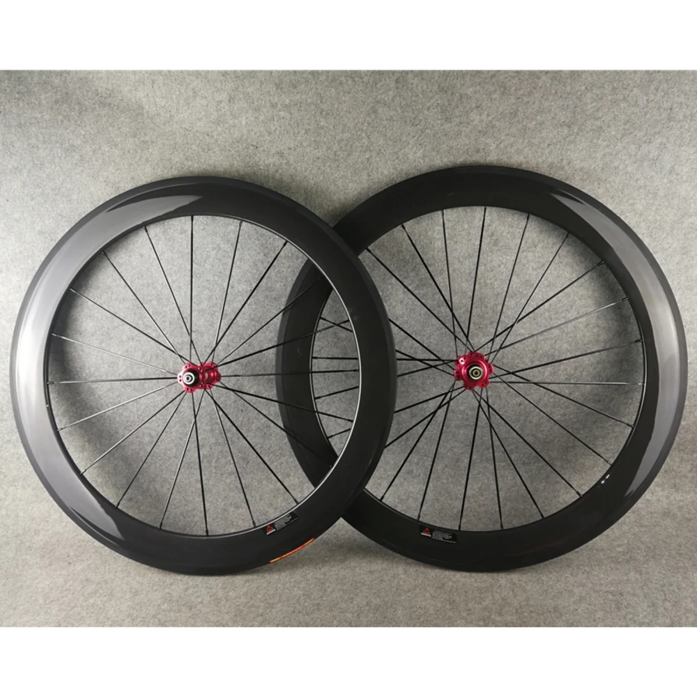 Road Carbon Bicycle Wheels Bike Wheelset Disc Brake Glossy Clincher ...
