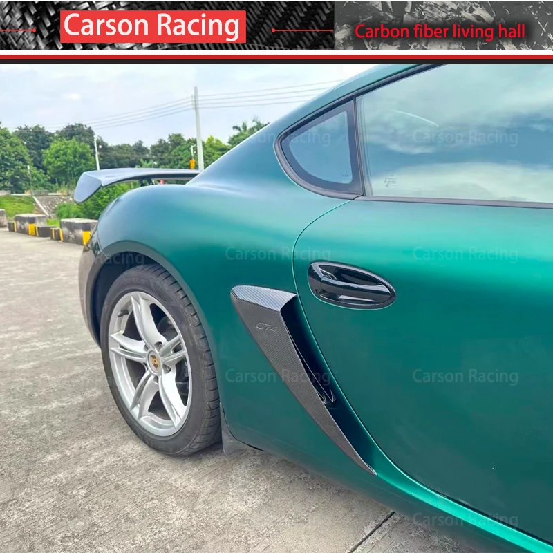 For-Porsche-09-12-Porsche-987-2-Cayman-carbon-fiber-side-vent-Spoiler ...