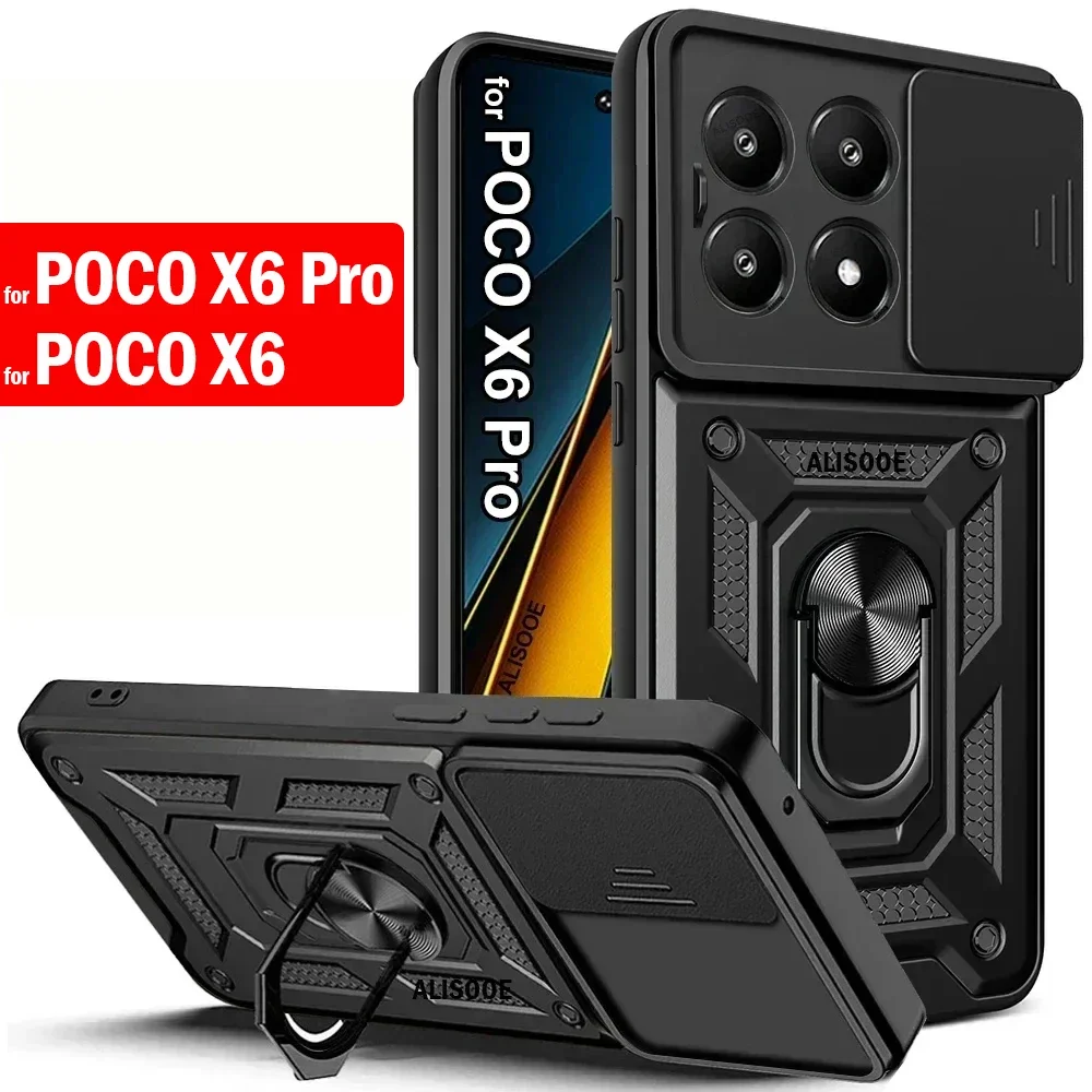 Capa-For-POCO-X6-Pro-5G-X6-Case-Armor-Slide-Camera-Lens-Protection-Back ...