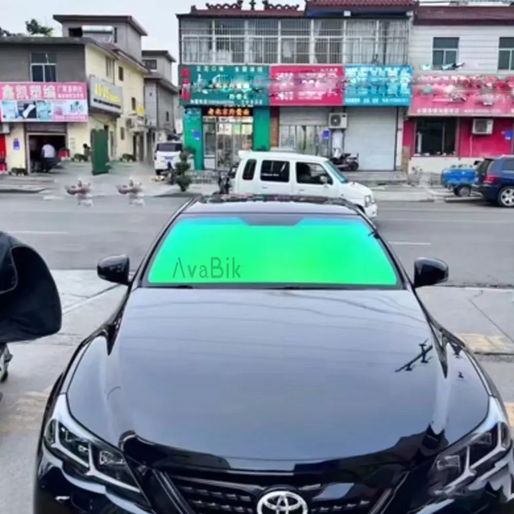 1Mx1.5M VLT 75% green Chameleon Truck Windshield Foil, Transparent ...