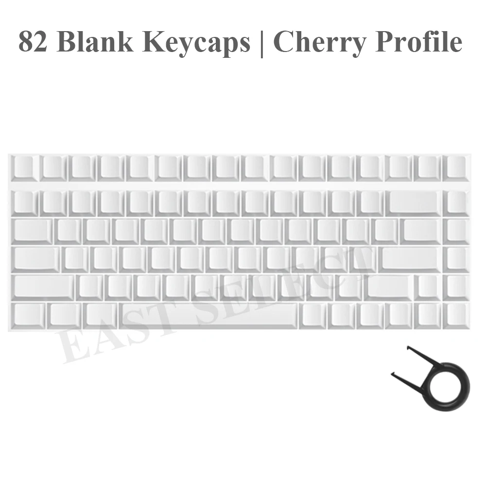 82-Blank-Keycaps-with-Puller-Cherry-Profile-1-5mm-PBT-Keyboard-Caps-Oil ...