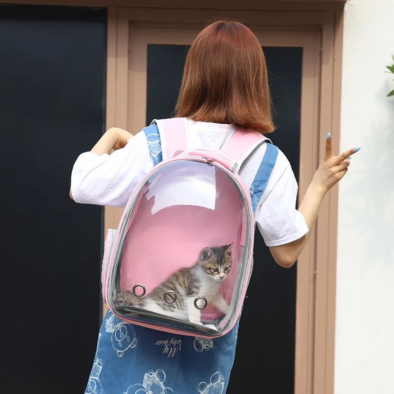 Portable-Backpack-Panoramic-Transparent-Pet-Backpack-Space-Cat-Bag ...